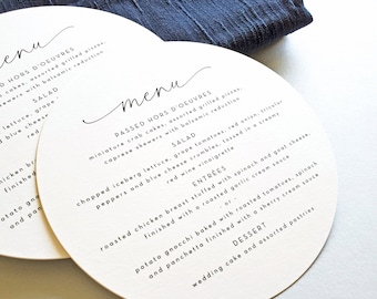 Custom Wedding Menus - Etsy