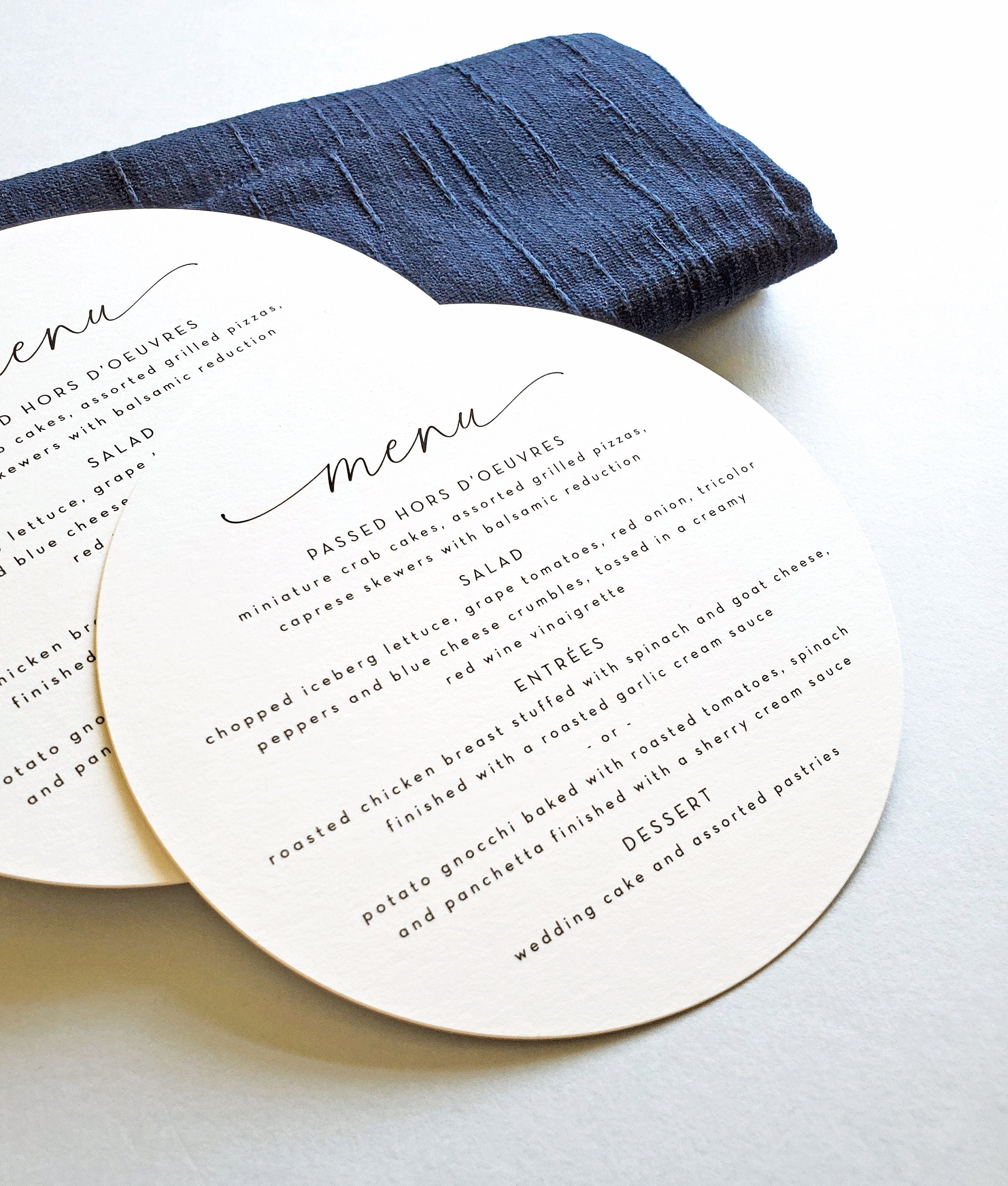 Circle Menus Wedding - Etsy
