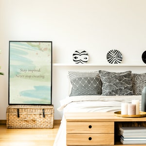 Stay Inspired, Never Stop Creating, Instant Download Motivational Wall ...