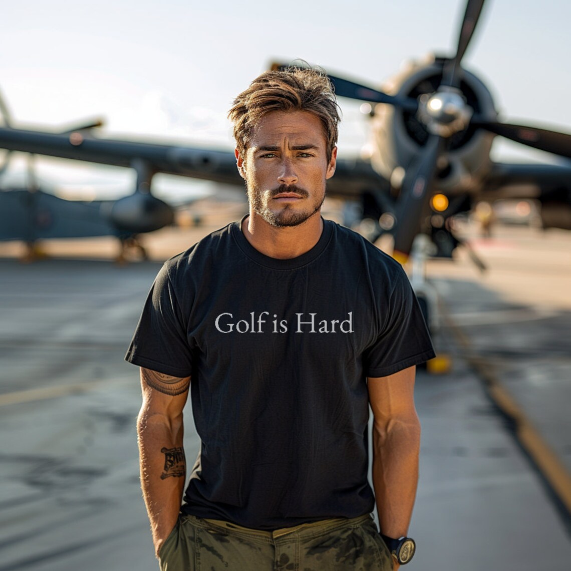 Golf is Hard Funny Black T-shirt - Etsy