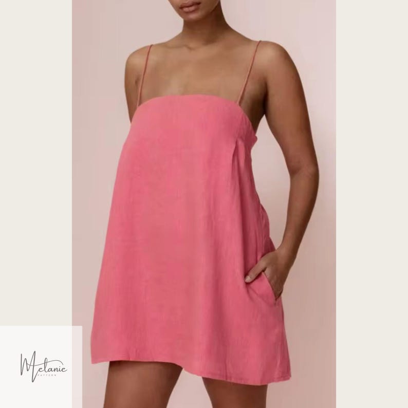 Mini Dress Pattern, Woman Digital Sewing Pattern, Instant Download, XS ...