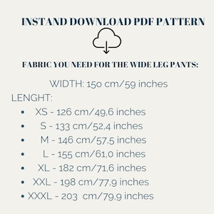 Wide Leg Pants Sewing Pattern: Elastic Waistband (PDF Pattern) - Etsy