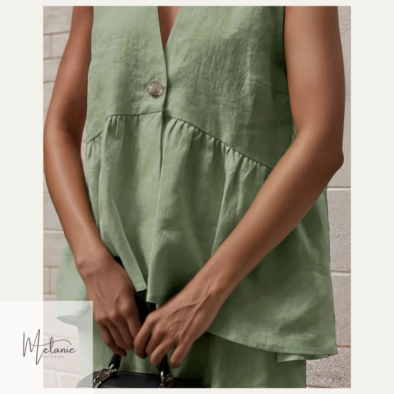 Betty Top and Wide Leg Pants Sewing Pattern: Illustrated Guide (PDF ...