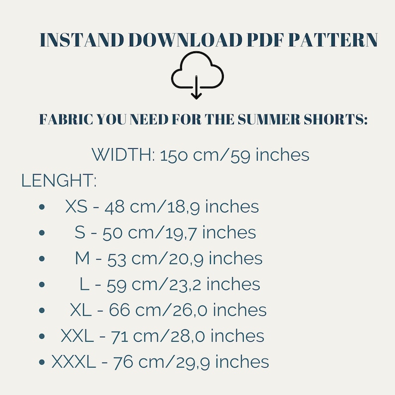 Summer Shorts Pattern, Women Shorts Pattern, Illustrated Instruction ...
