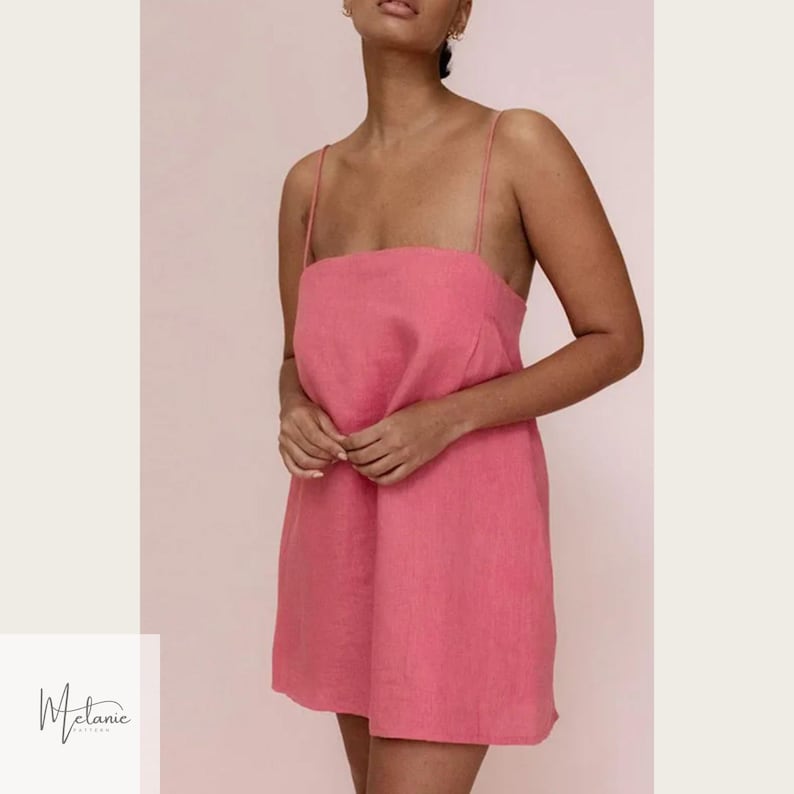 Mini Dress Pattern, Woman Digital Sewing Pattern, Instant Download, XS ...