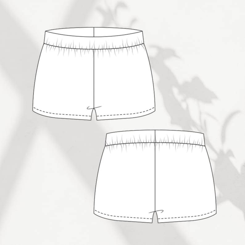 Summer Shorts Sewing Pattern: High Waist, Wide Leg (PDF Download) - Etsy