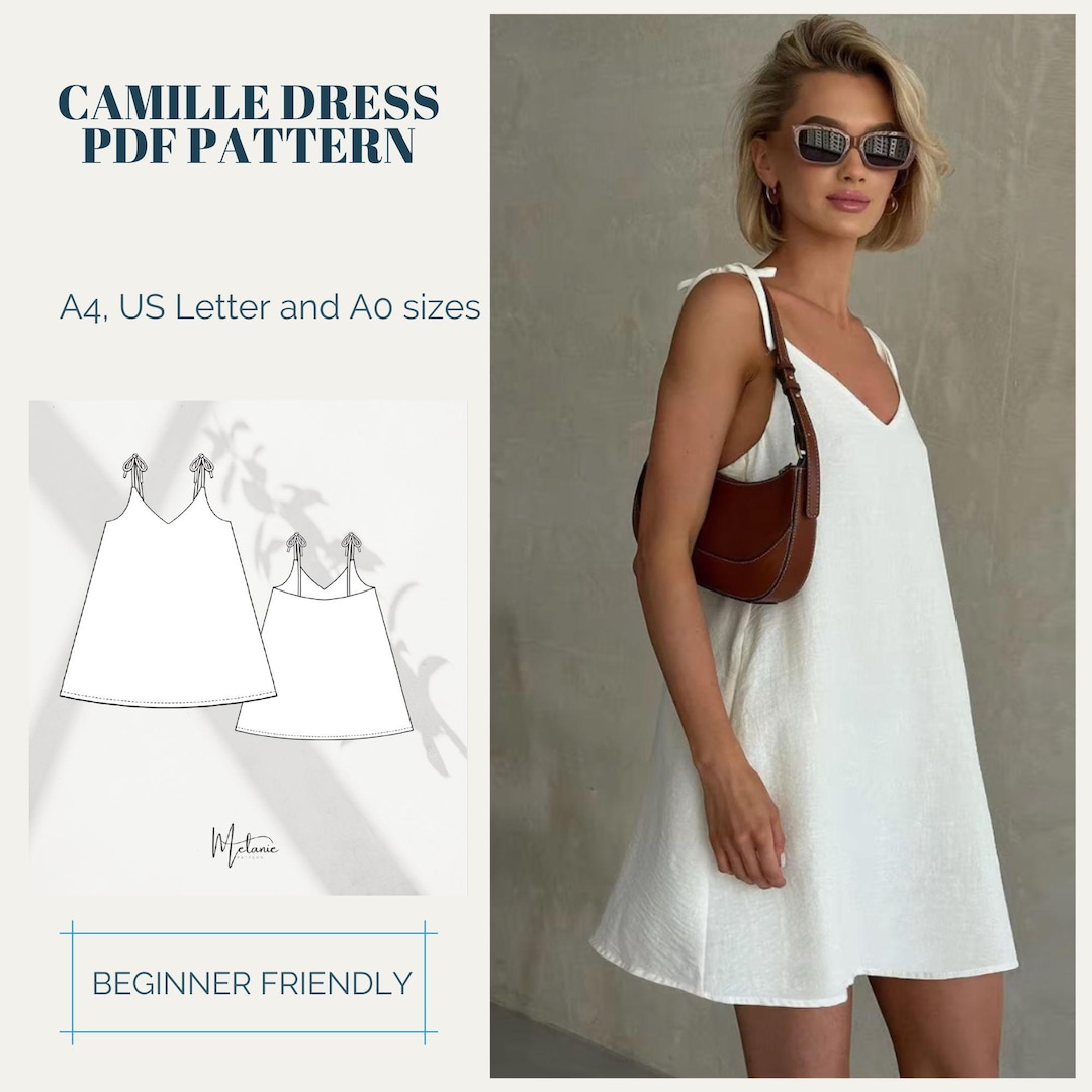 Camille Mini Dress Sewing Pattern: Beginner Friendly (XS-XXXL) (digital ...