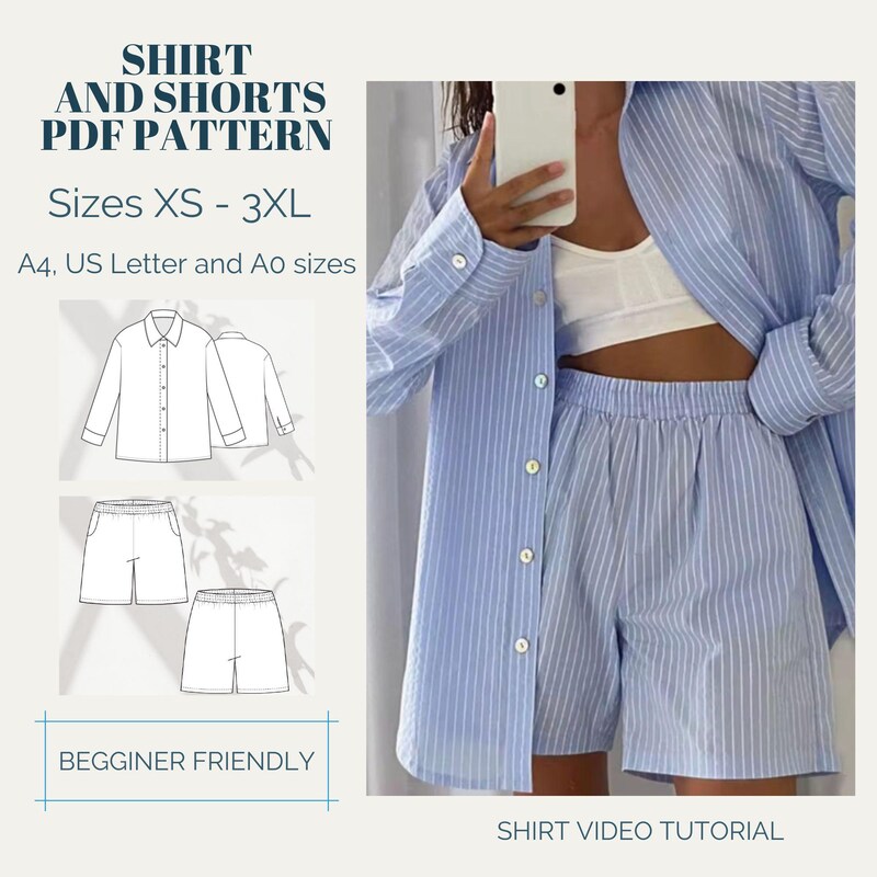 Womens Shirt Pattern - Etsy