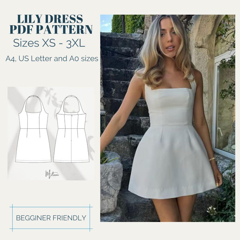 Mini Dress Sewing Pattern - Etsy