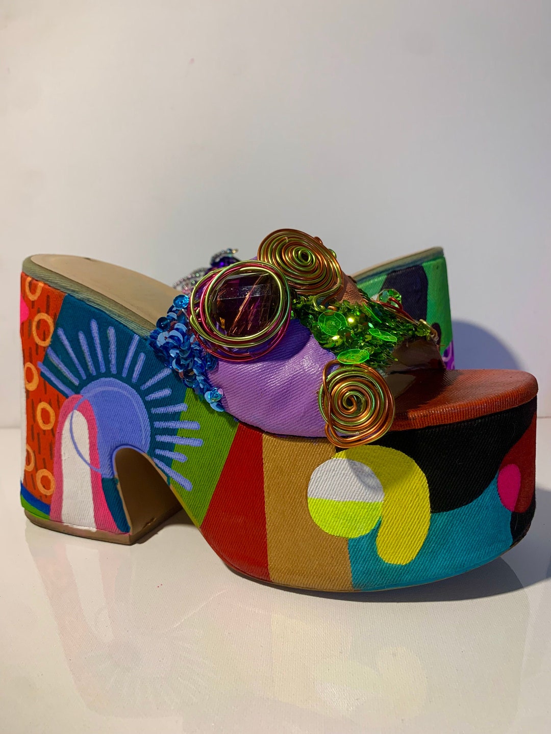 Lemon Pepper Steppers — Multicolor (play Day) Platforms - Etsy