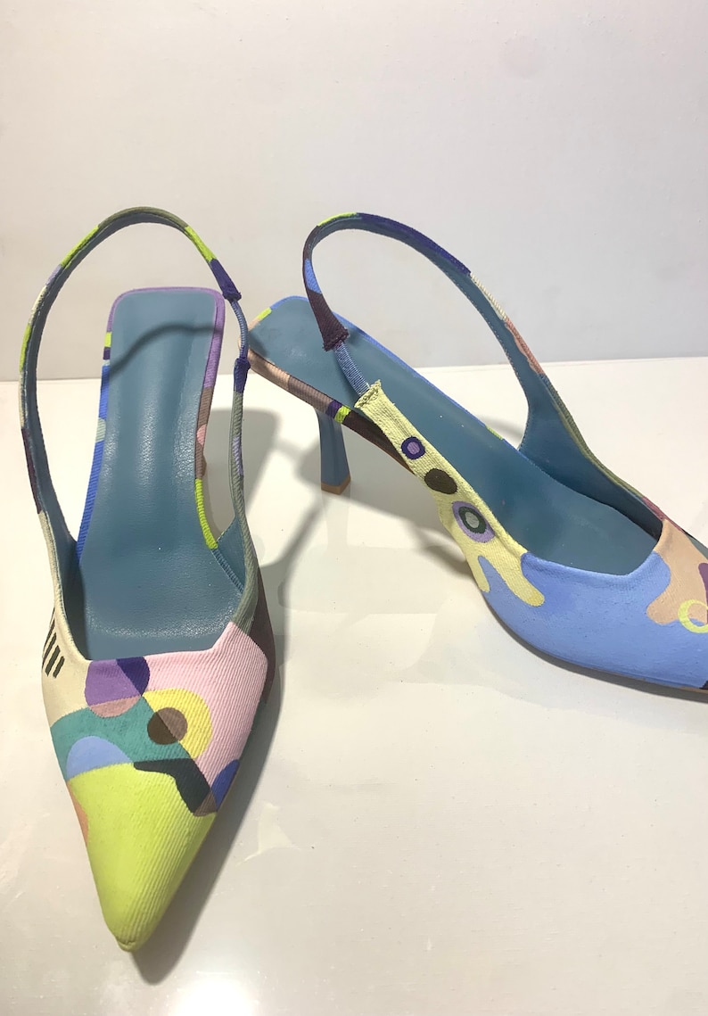Lemon Pepper Steppers — RICH AUNTIE Multicolor Heels - Etsy