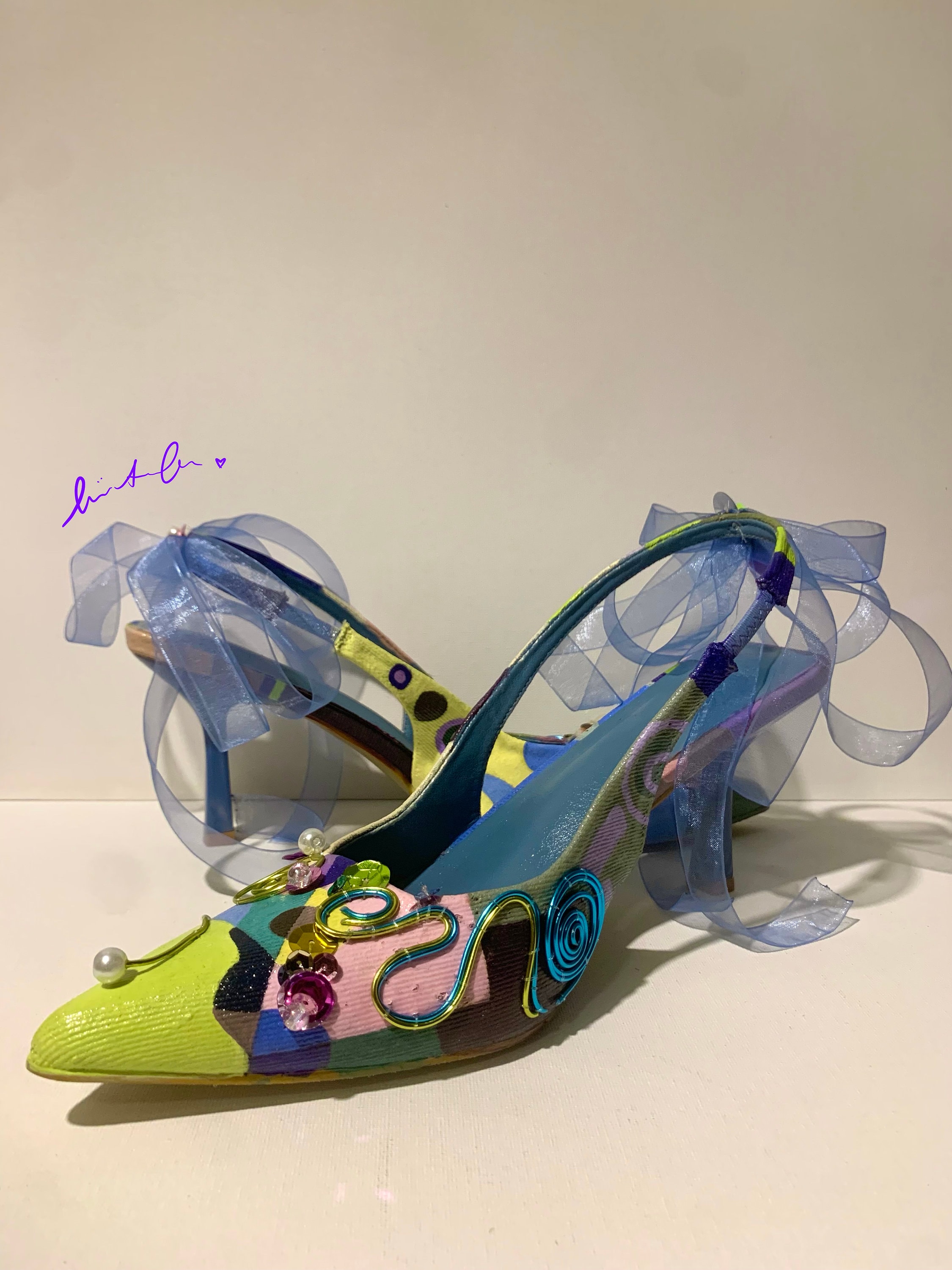 Lemon Pepper Steppers — “anything for You” Multicolor Sligback Heels - Etsy