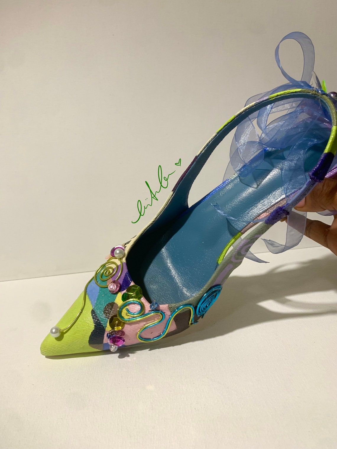 Lemon Pepper Steppers — “anything for You” Multicolor Sligback Heels - Etsy