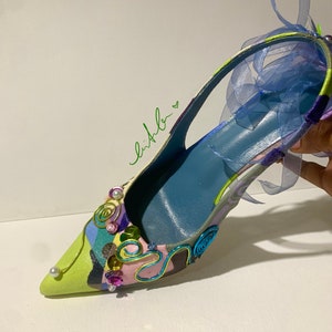 Lemon Pepper Steppers — “anything for You” Multicolor Sligback Heels - Etsy
