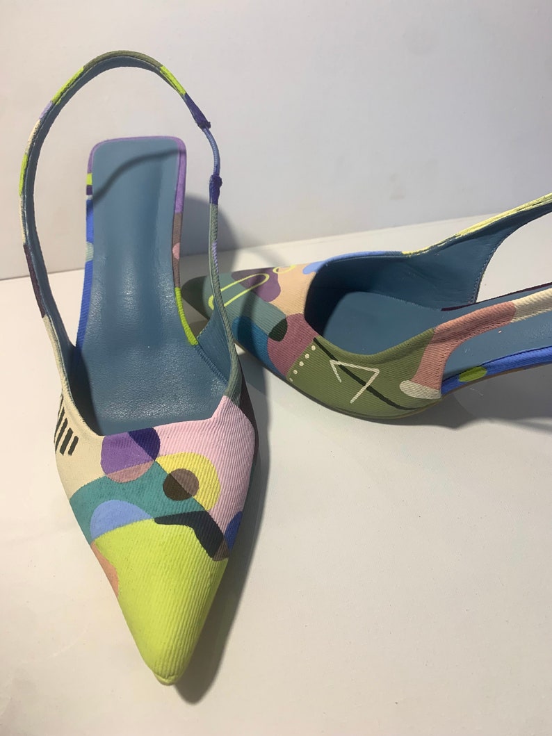 Lemon Pepper Steppers — RICH AUNTIE Multicolor Heels - Etsy