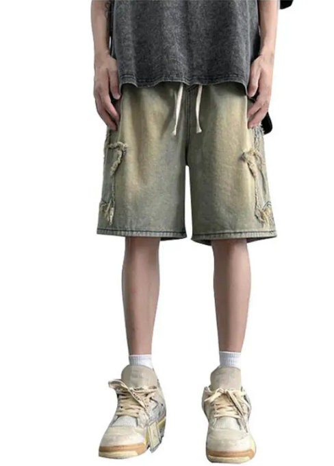 Men's Shorts Men Denim Star Design - Etsy