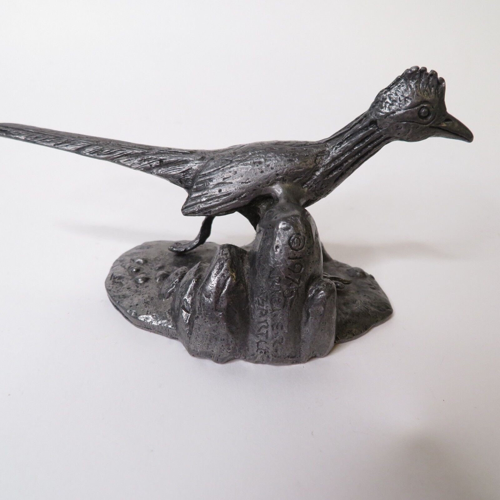 Vintage 1975 Pewter Roadrunner Bird Figurine Signed by Artist Ricker ...