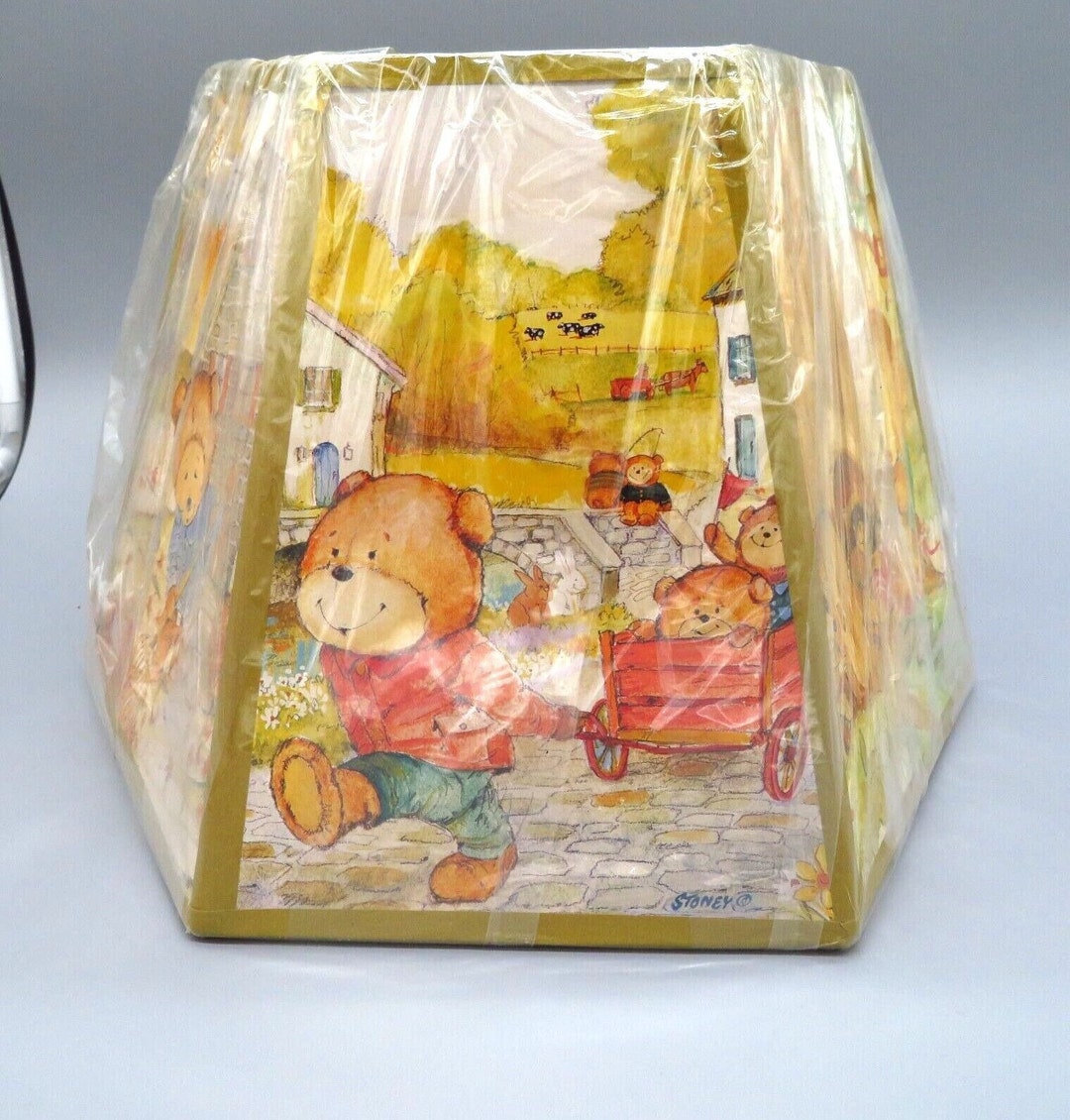 VTG Childrens Teddy Bear Lamp Shade by Artist Stoney From the Artemis ...