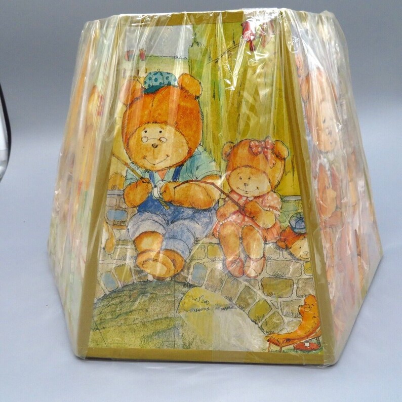 VTG Childrens Teddy Bear Lamp Shade by Artist Stoney From the Artemis ...