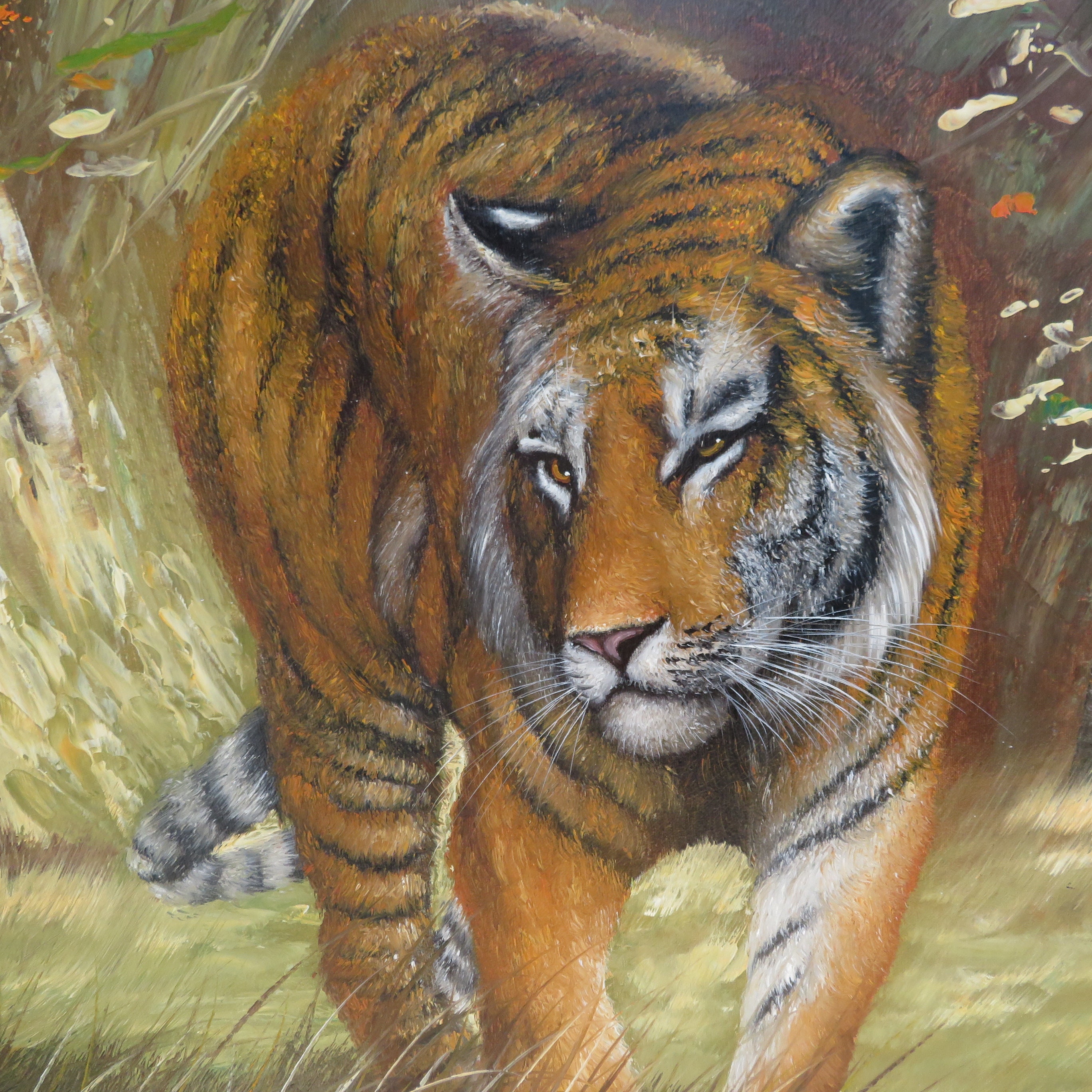 Original Tiger Oil Painting HUGE! Signed Mcdonald 43x32 Outer ...