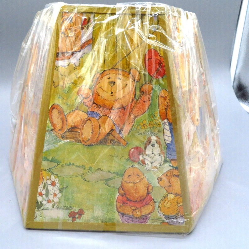 VTG Childrens Teddy Bear Lamp Shade by Artist Stoney From the Artemis ...