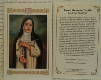 Blessed Margaret of Castello Laminated Relic Holy-prayer | Etsy