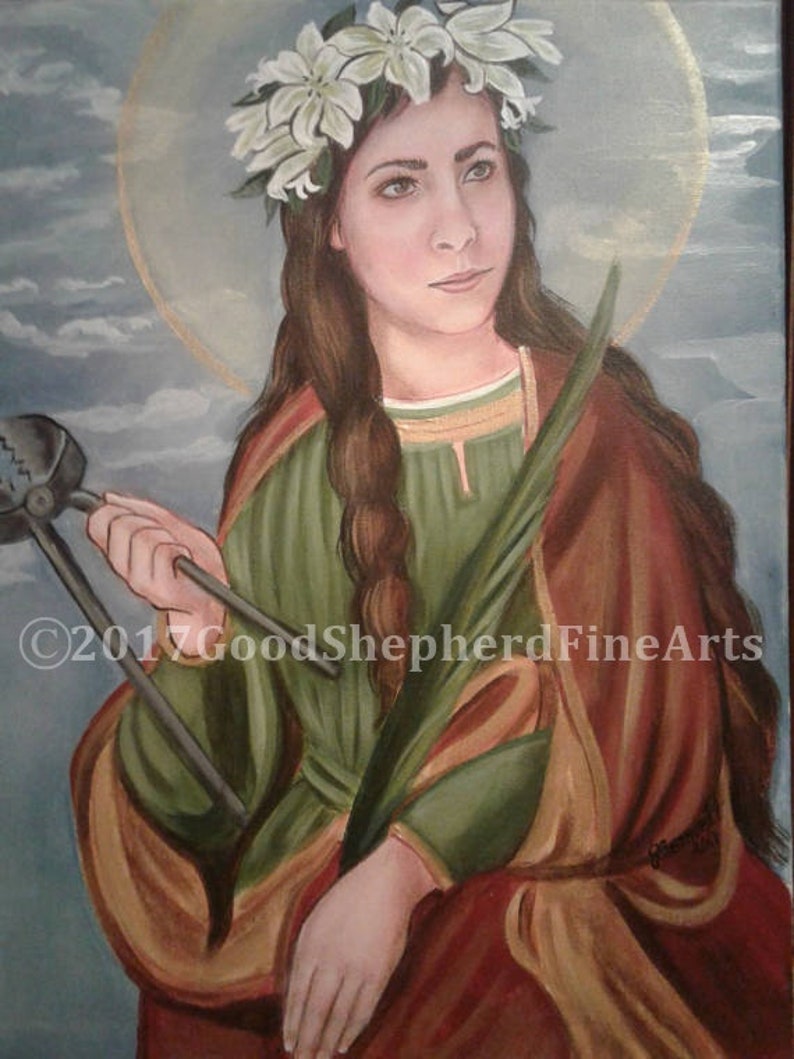 Saint Agatha of Sicily, Virgin, Martyr, Prints on 110lb White Card ...