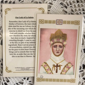 Our Lady of La Salette Relic Card or Prayer Card - Etsy