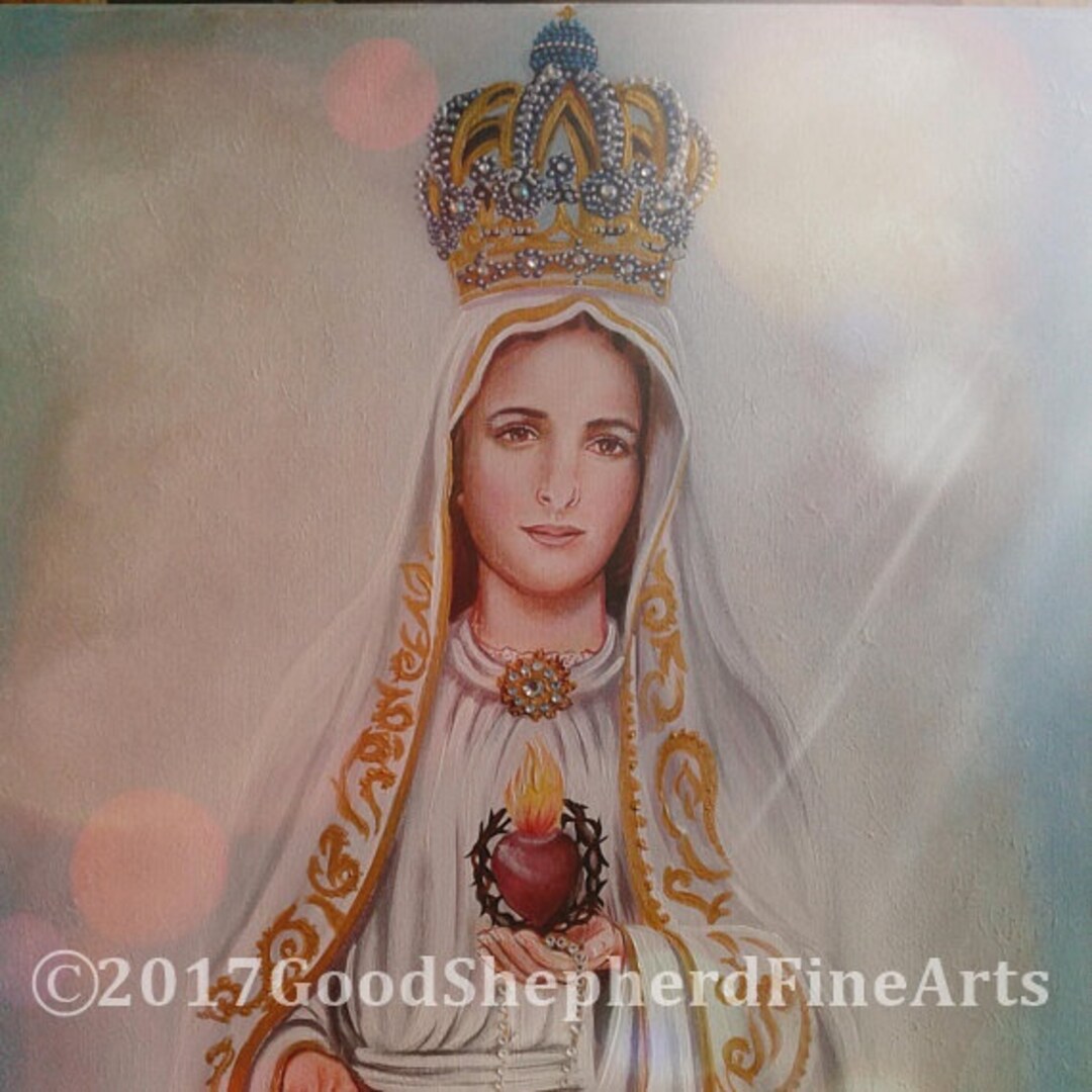 Our Lady of Fatima, Queen of the Holy Rosary, Queen of Heaven, 8x10 ...