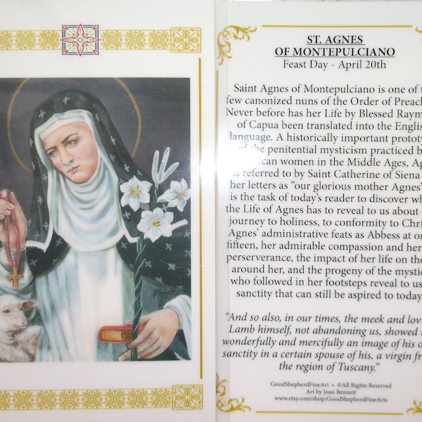 St.agnes Prayer Card - Etsy