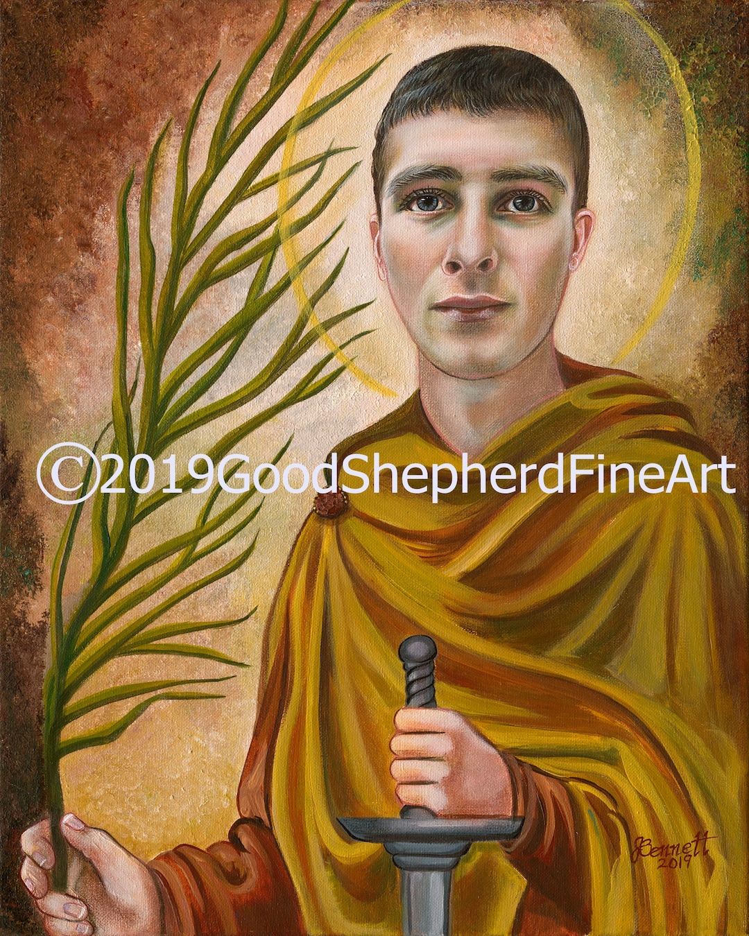 Saint Pancras of Rome, Pancratius, Martyr, Patron Saint, Signed, OOAK ...