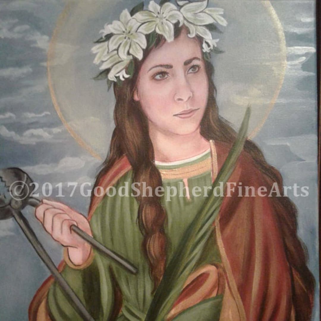 Saint Agatha of Sicily, Virgin, Martyr, Prints on 110lb White Card ...