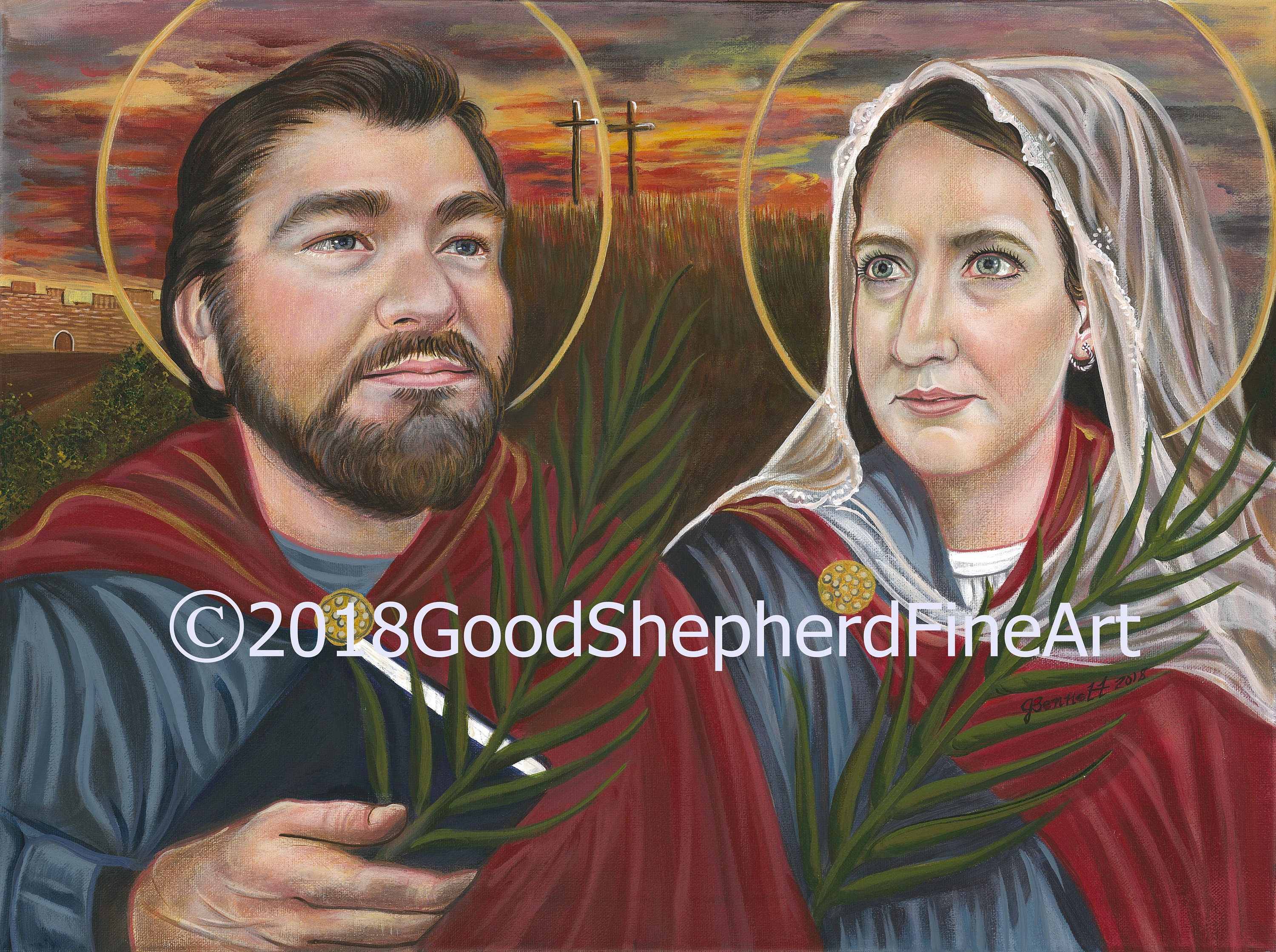 Sts Timothy and Maura 3.5x5.5 Laminated Holy on Prayer Relic Card-Warm ...