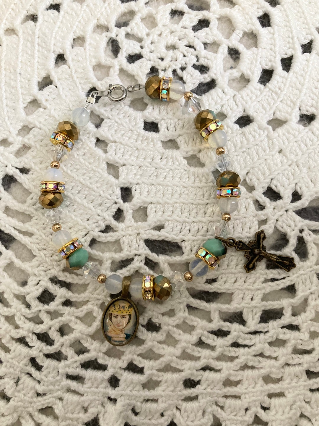 Saint Isabelle of France, Patron of Franciscans, 10mmx14mm Medal Glass ...