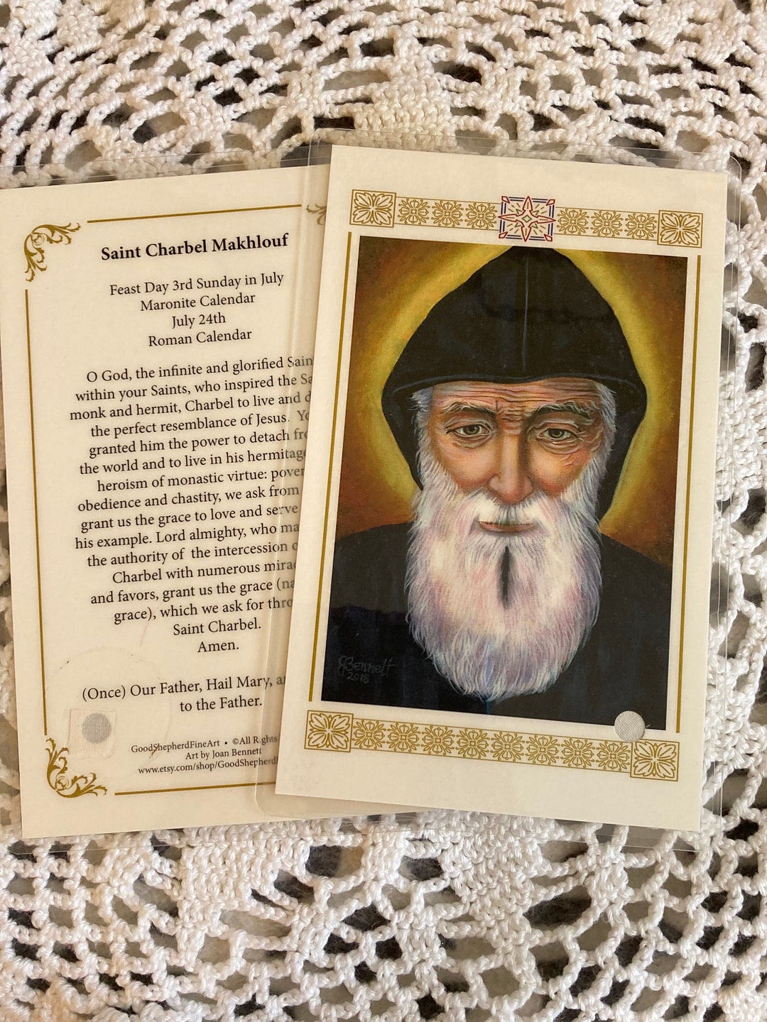 Saint Charbel Makhlouf Laminated Relic Card Prayer Card - Etsy Canada