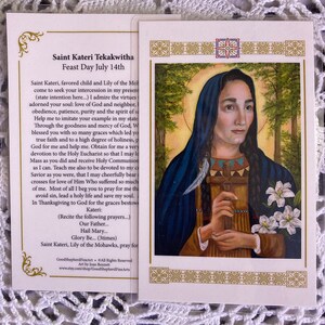 Saint Kateri Tekakwitha Relic Card or Prayer Card - Etsy