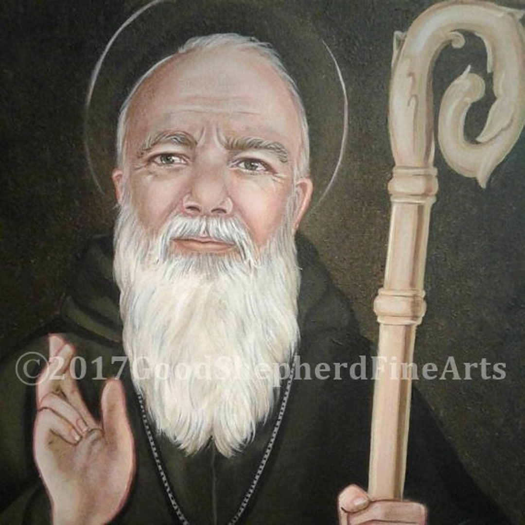 St Benedict of Nursia, Abbot, Patron of Europe, 8"x10" & 11"x14" Prints ...