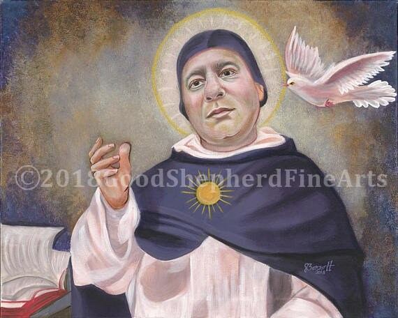 Thomas Aquinas Painting