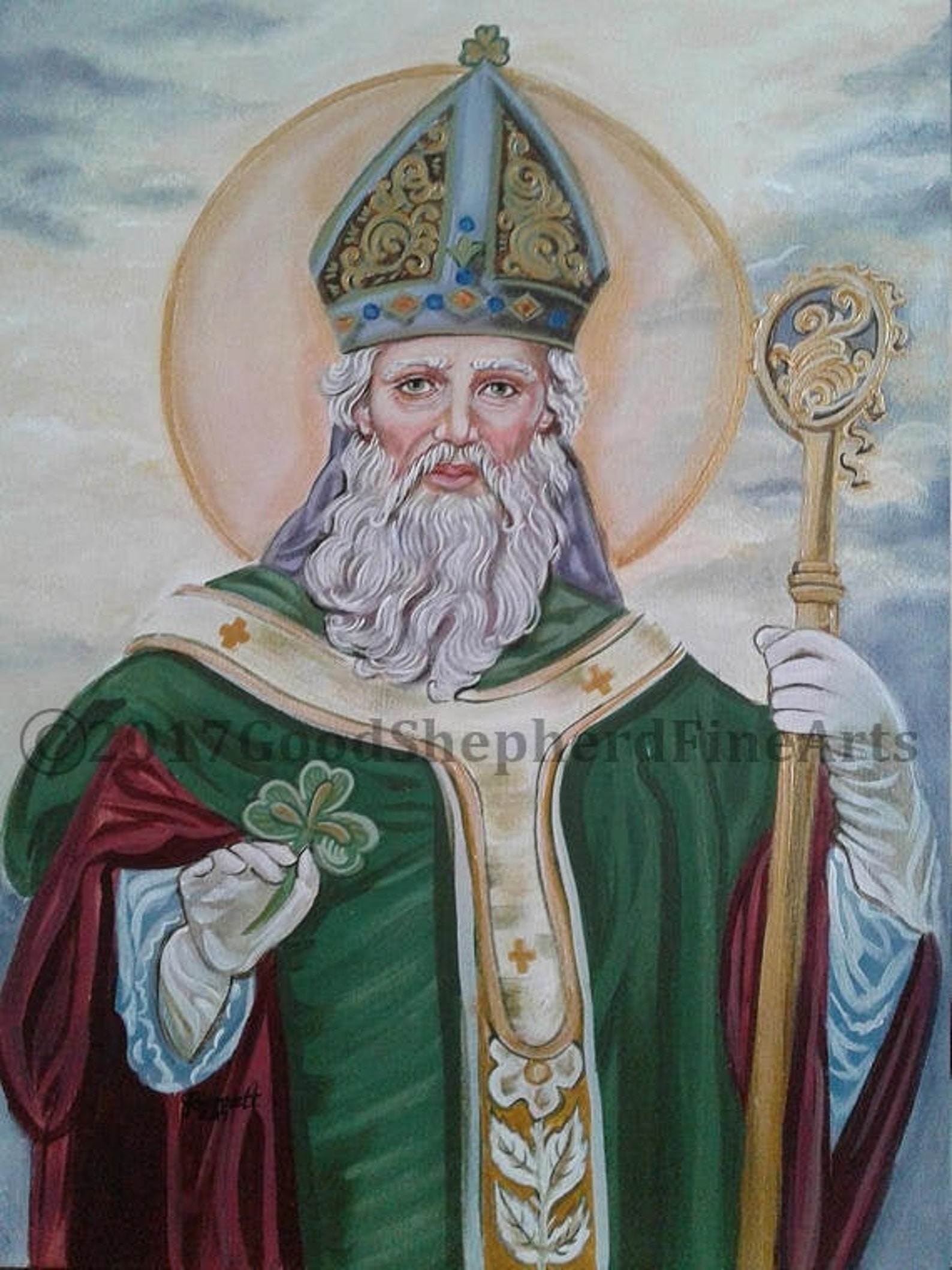 Saint Patrick Patron of Ireland Feast Day March 17 Original | Etsy