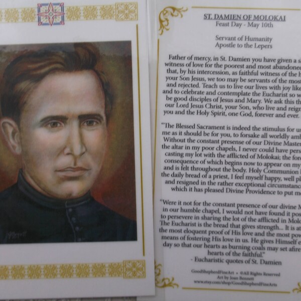 Damien of Molokai - Etsy