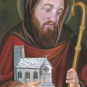 Saint Grellan 8"x10" & 11'x14" Prints on 110lb White Card Stock, St ...