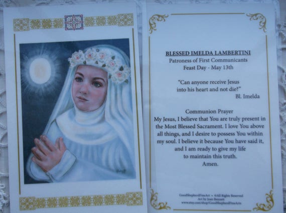 Blessed Imelda Lambertini 3 5/8x5.5 Laminated - Etsy UK