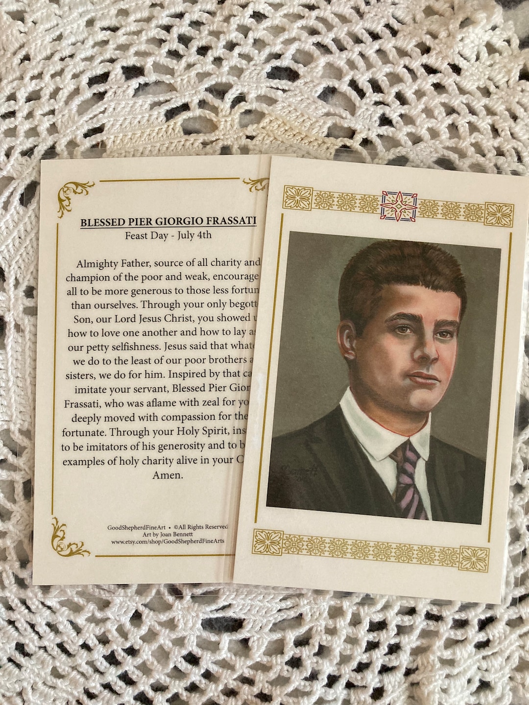 Blessed Pier Giorgio, Laminated Holy Relic Card or Prayer Card - Etsy