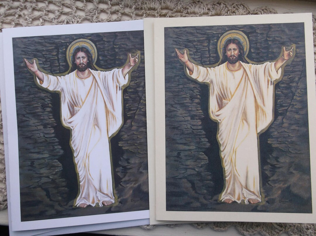 The Resurrection of Jesus, Savior, Stationery Cards on 110lb White and ...