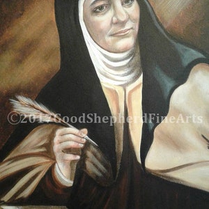 St Teresa of Avila, Virgin Mystic Ecstatic, Carmelite Nun 16" X 20 ...