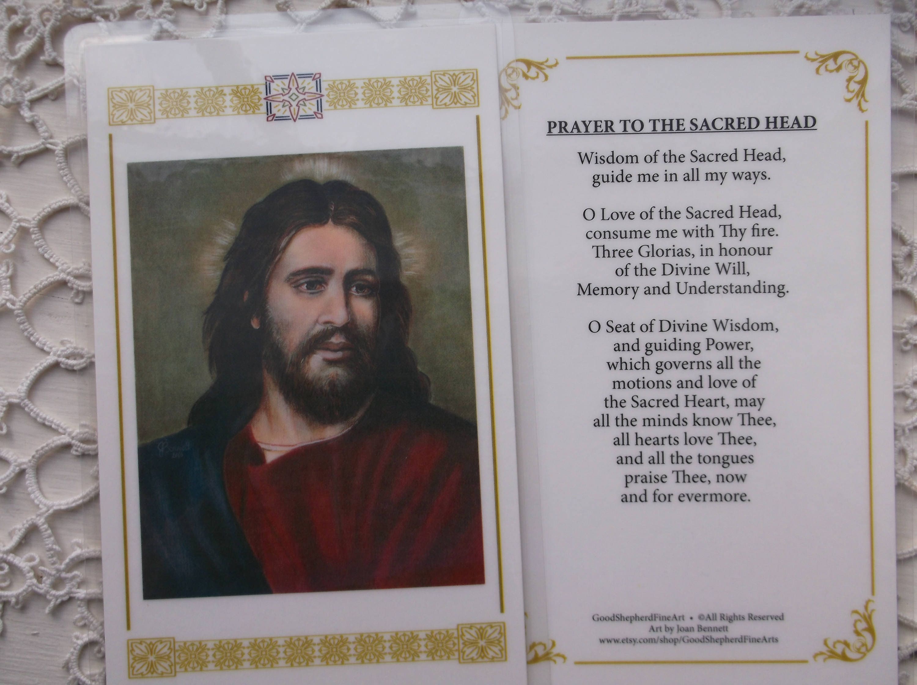 Sacred Head of Jesus Christ Savior 3 5/8x5.5 - Etsy Hong Kong