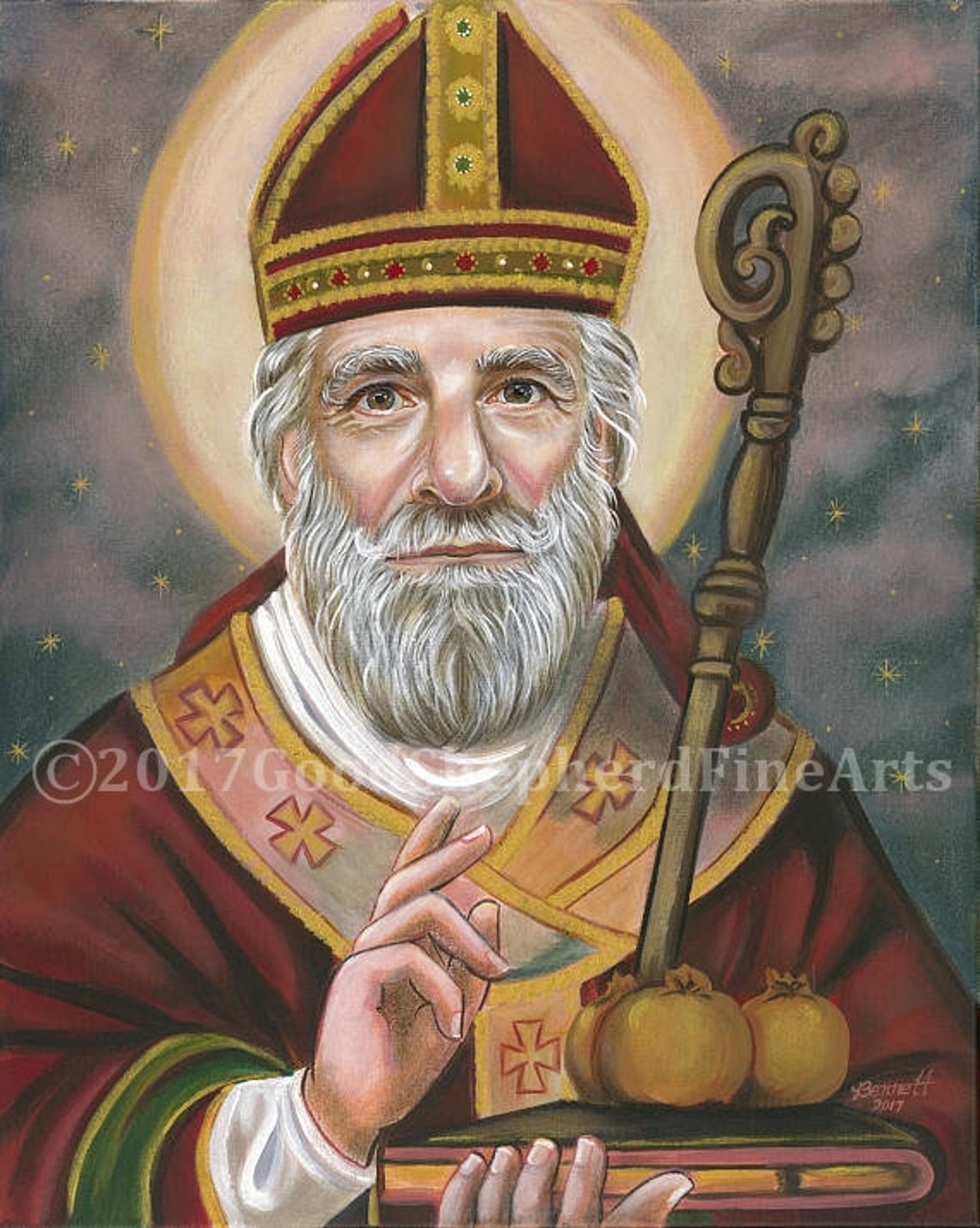 St. Nicholas Father Christmas Bishop 8x10 & - Etsy