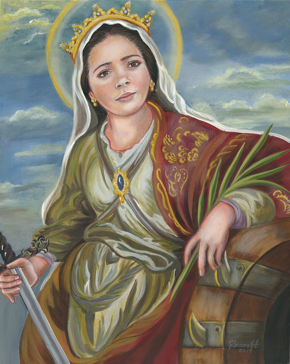 Saint Catherine of Alexandria Virgin and Martyr 16 X | Etsy