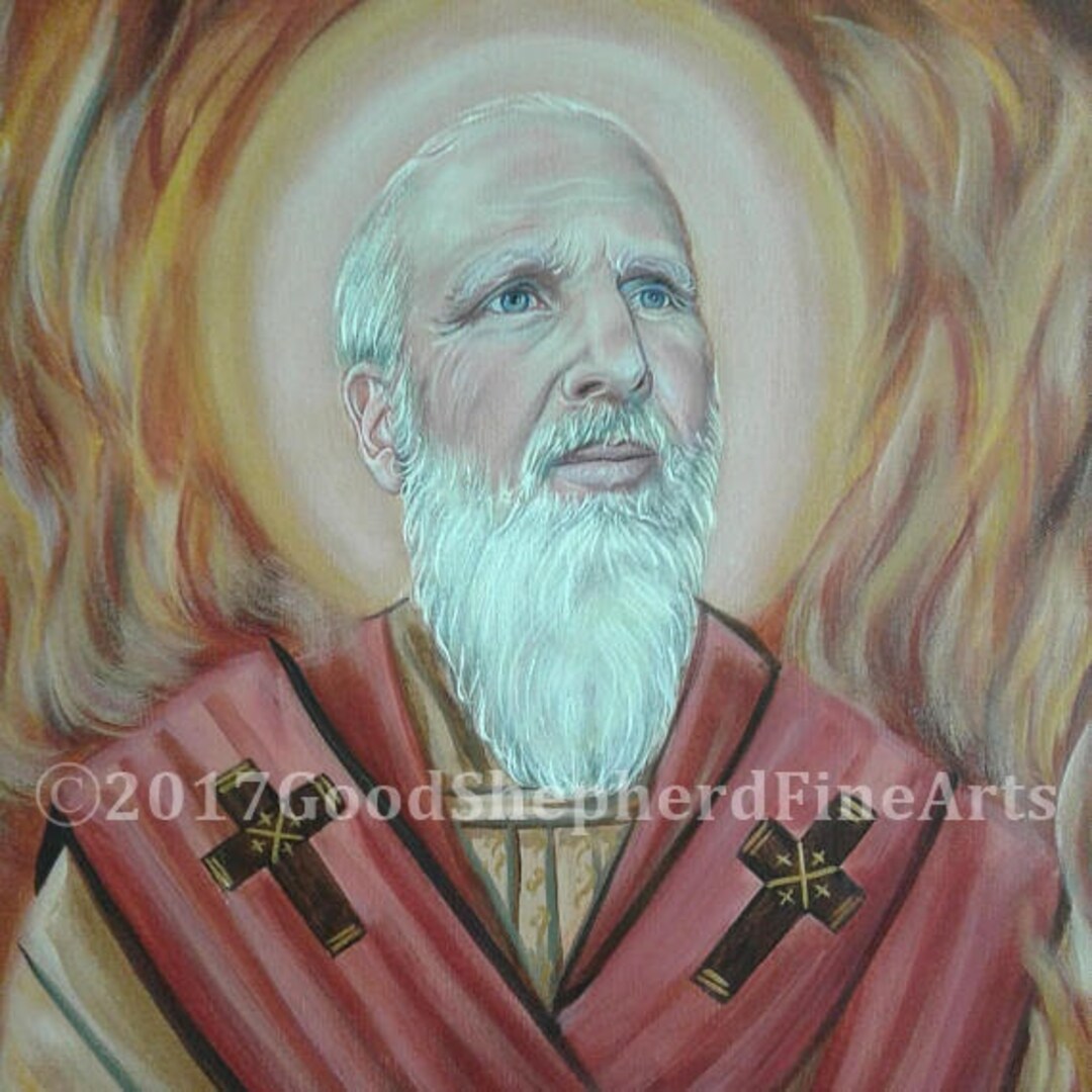 St Polycarp, Martyr, Church Father, Bishop of Smyrna 8"x10" & 11"x14 ...