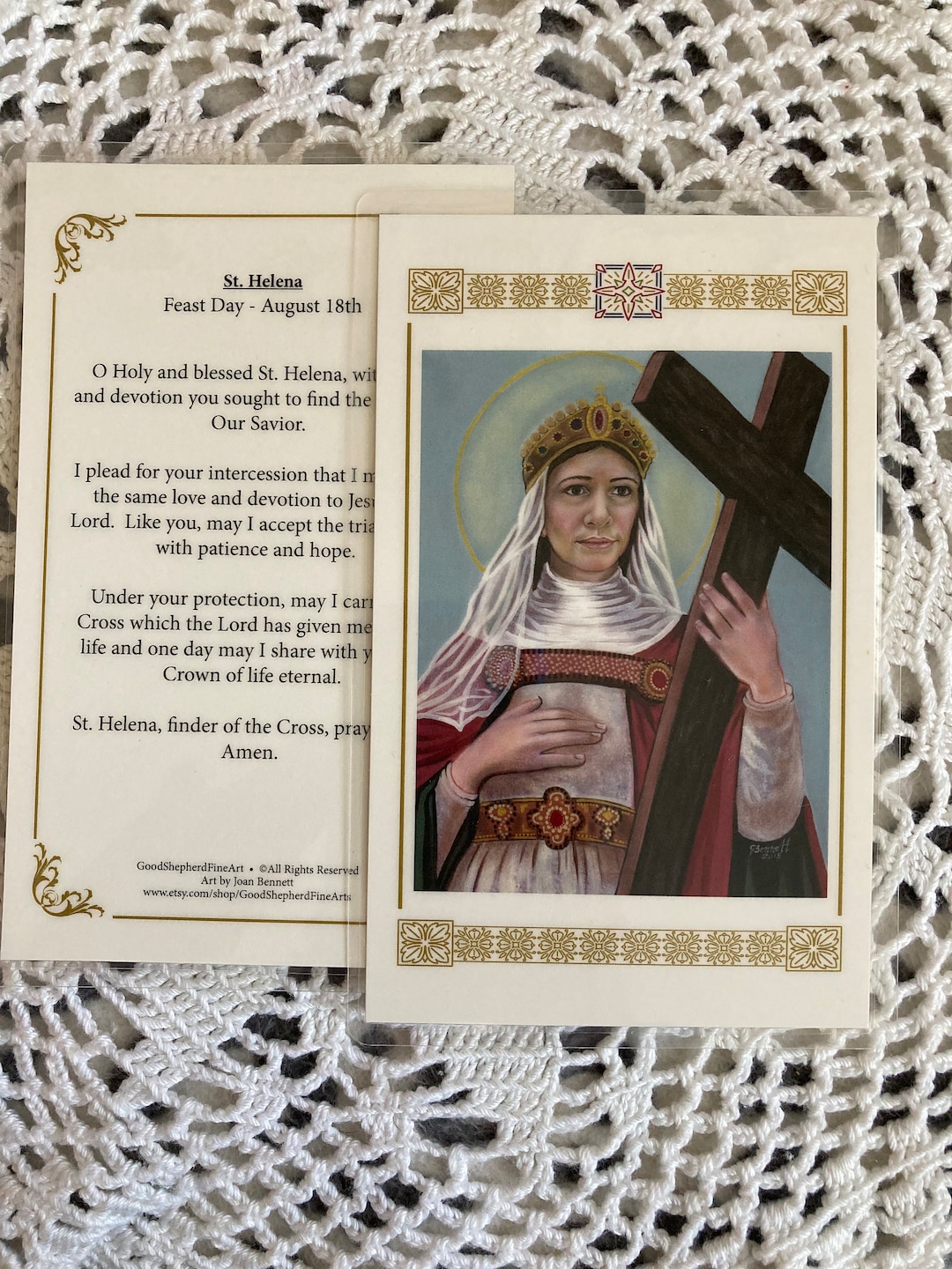 Saint Helena Relic Card or Prayer Card True Cross - Etsy